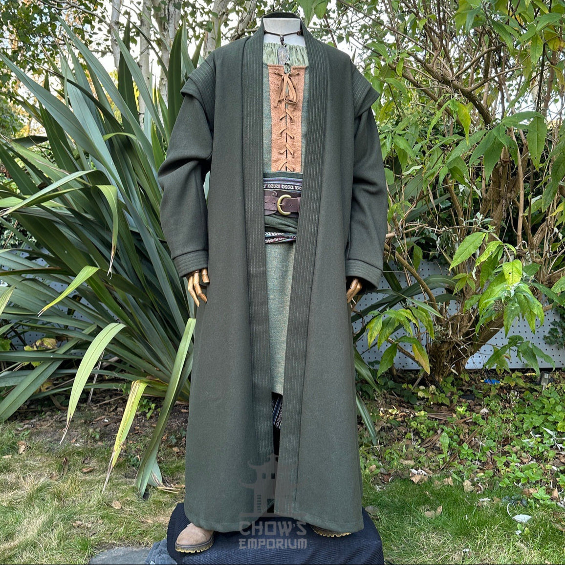 LARP Robe | Green Medieval Fantasy Cloak & Renaissance Faire Costume ...