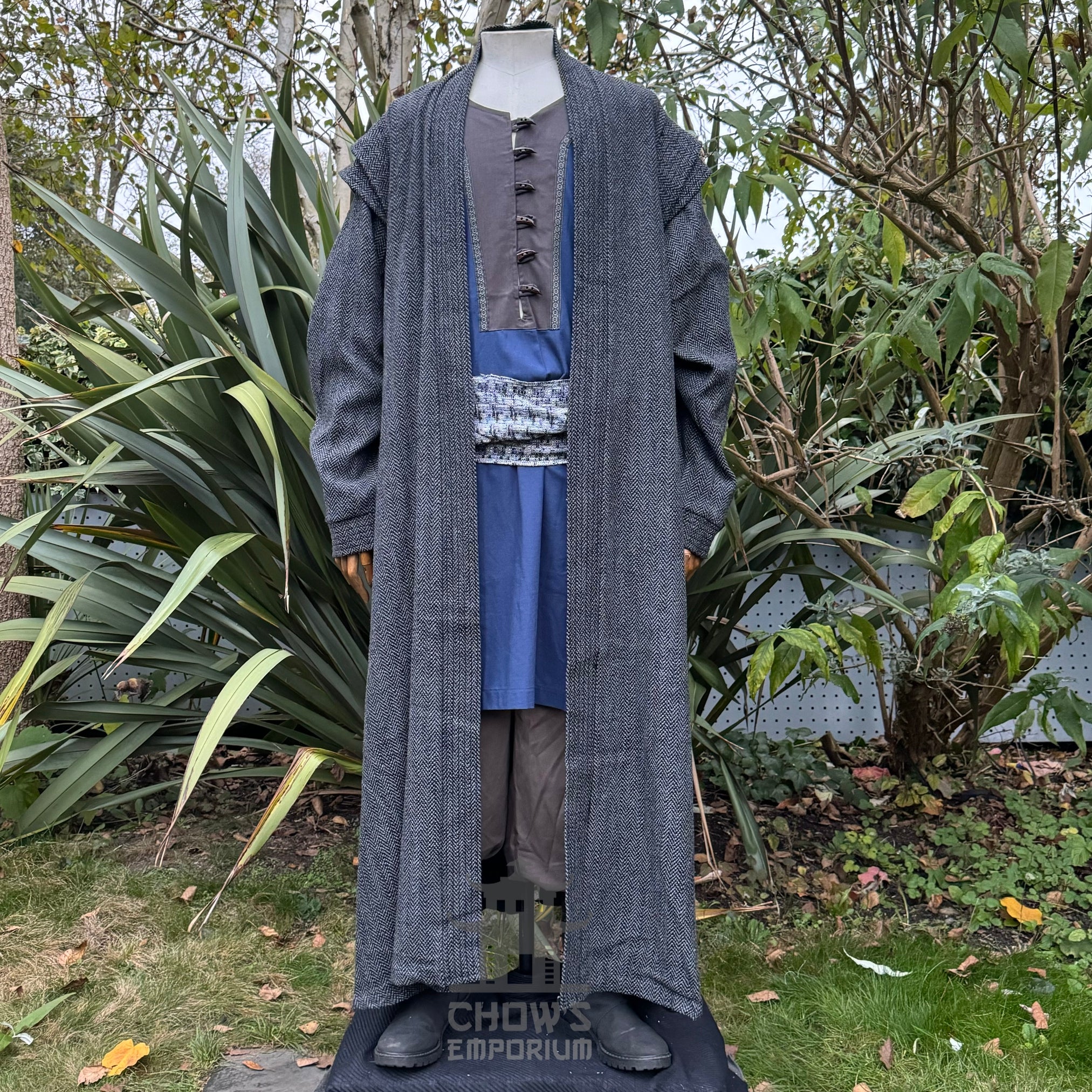 Apprentice Robe in Grey Herringbone | From £245.00